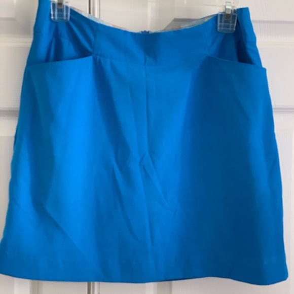 Nike | Shorts | Nike Skort In Bright Blue With White Trim Zippered Side ...